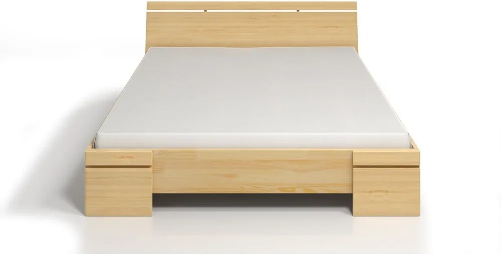Dvoulůžková postel z borovicového dřeva s úložným prostorem SKANDICA Sparta Maxi, 140 x 200 cm