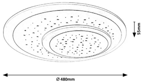 Rabalux - LED Stmívatelné stropní svítidlo LED/47W/230V 3000-6000K + DO