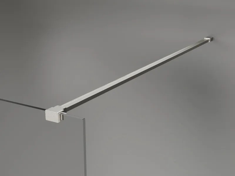 Mexen Lunar sprchová stěna levá 70 x 200 cm, 8mm čiré sklo, broušená ocel, 830-070-000-97-00-L