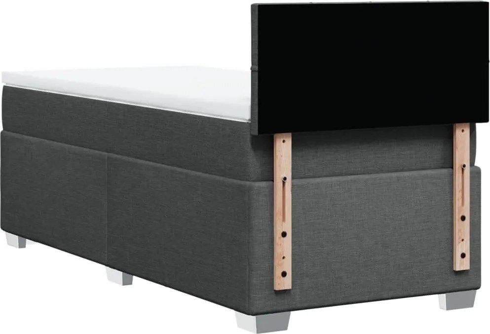 Box spring postel s matrací tmavě šedá 90x190 cm textil 3285744