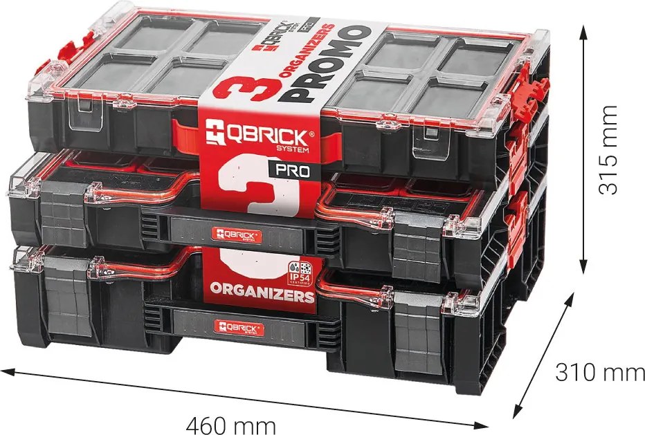 Sada boxů na drobné díly: Qbrick System PRO Organizer 300 + 200 + 100 MFI