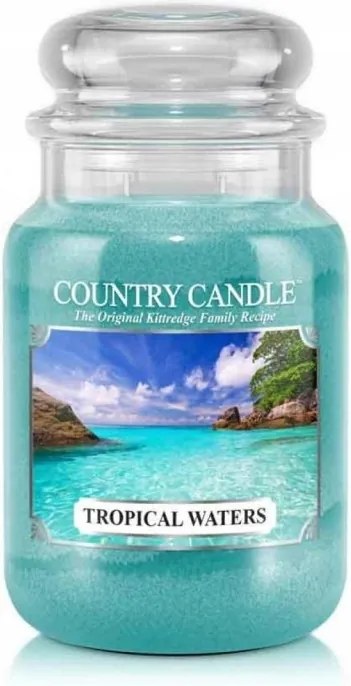Tropical Waters – Country Candle – velká vonná svíčka se dvěma knoty