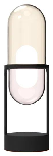 Stylová stolní lampa ve tvaru pilule Pille T  Stylová stolní lampa ve tvaru pilule Pille T Sklo: Šampaňské / Růžové