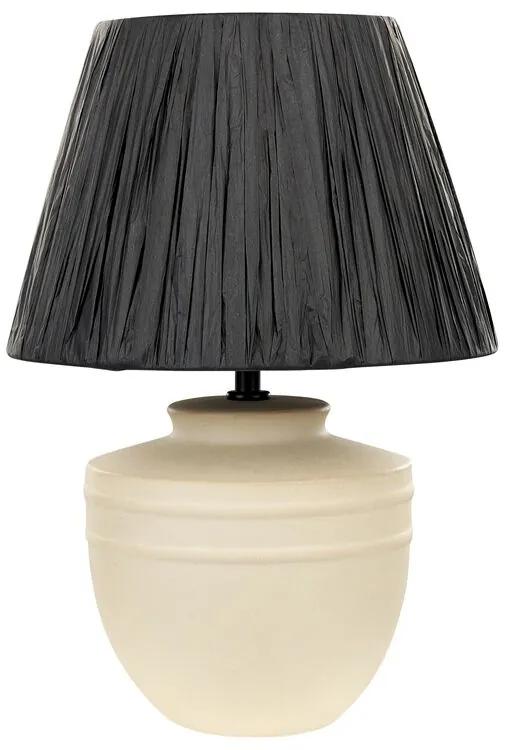 Keramická stolní lampa béžová TIGRE Beliani