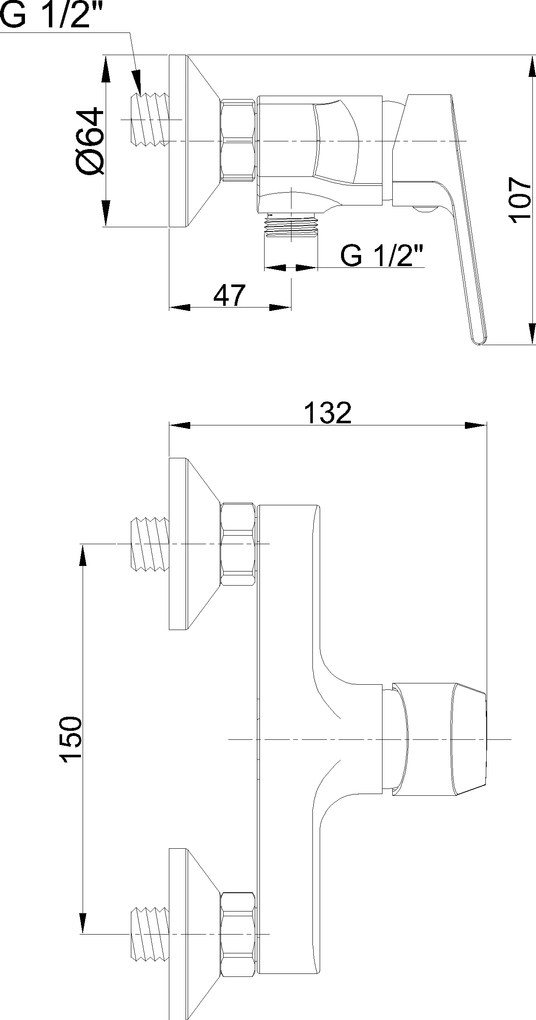 Invena Kalon, sprchová baterie 150 mm, chromová, INV-BN-42-001-X Leták: https://cloud.invena.pl/s/nnXaZKg3crBrRkz/download?path=%2FPliki%20do%20strony%20www%2FBN-42-001-X/Inne/BN-42-001-X-ulotka-ENG…