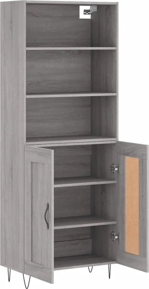Skříň highboard šedá sonoma 69,5 x 34 x 180 cm kompozitní dřevo 3189955
