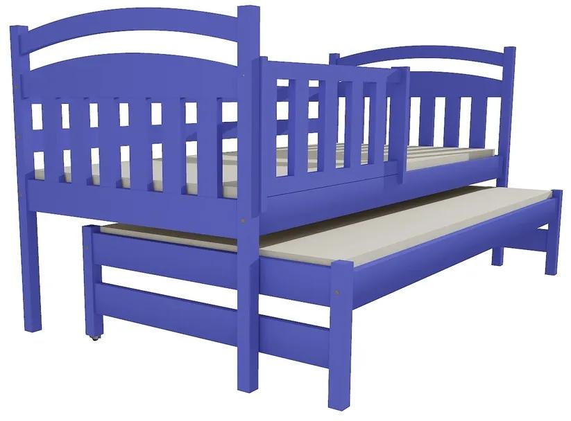 Vomaks Dětská postel s výsuvnou přistýlkou DPV 008 80 x 180 cm moření ořech