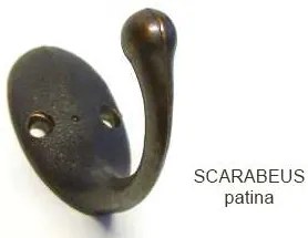 Rustikální věšák Scarabeus Varianta: rustikální věšák SCARABEUS patina