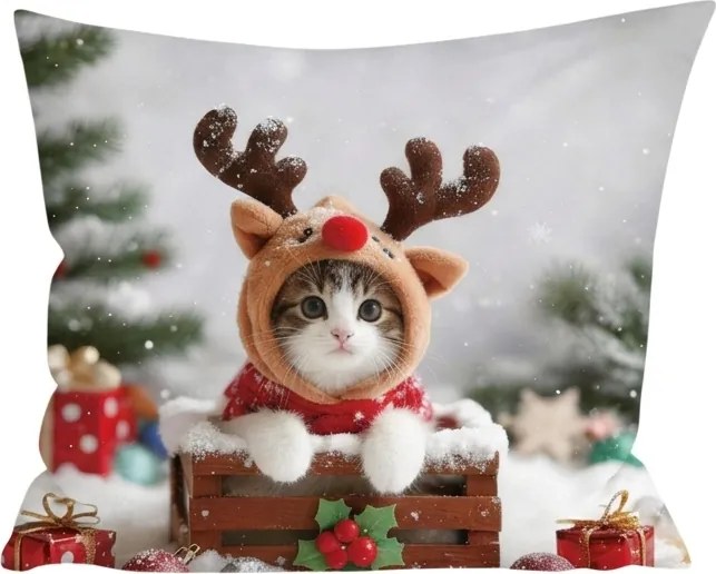 3D povlak na polštář z mikrovlákna RUDOLPH KITTEN 45x45 cm, barevný