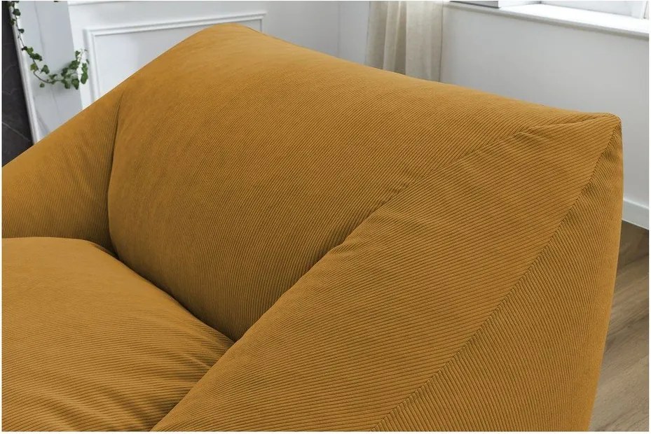 Žluté manšestrové křeslo Lilibet – Bobochic Paris