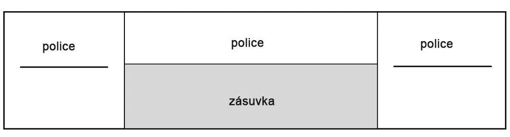 Mediolan - TV stolek M13 + KOVOVÉ NOŽIČKY - natural hikora