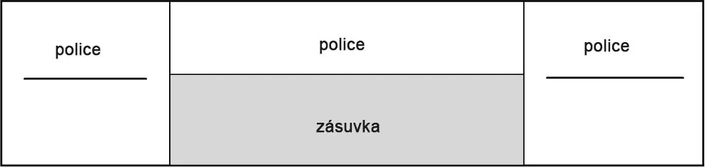 MEDIOLAN | TV stolek M13 se zásuvkou a policemi + KOVOVÉ NOŽIČKY | 181 cm | natural hikora