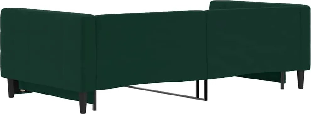 Válenda s přistýlkou tmavě zelená 100 x 200 cm samet 3196700