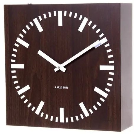Oboustranné nástěnné hodiny Karlsson 5529 wenge 30cm