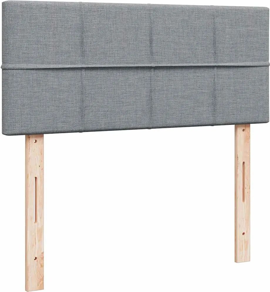Box spring postel s matrací světle šedá 120 x 200 cm textil 3287423