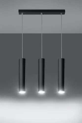 Lustr SOLLUX Lagos 3 GU10 3x40W bez zdroje SL.0329 černá