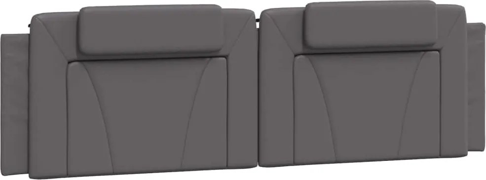 Postel Viana s matrací šedá 180 x 200 cm umělá kůže 3208813