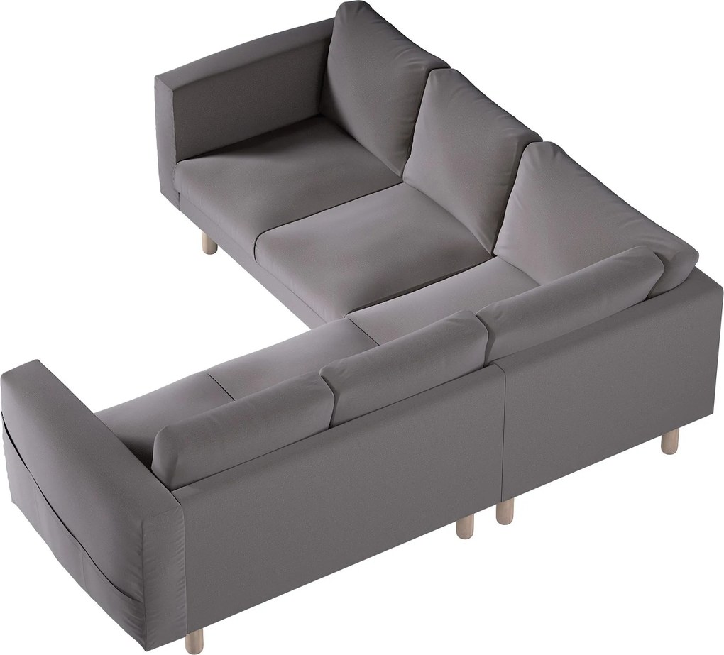 Potah na pohovku IKEA Norsborg rohová 4-místná barva hnědá látka sametová