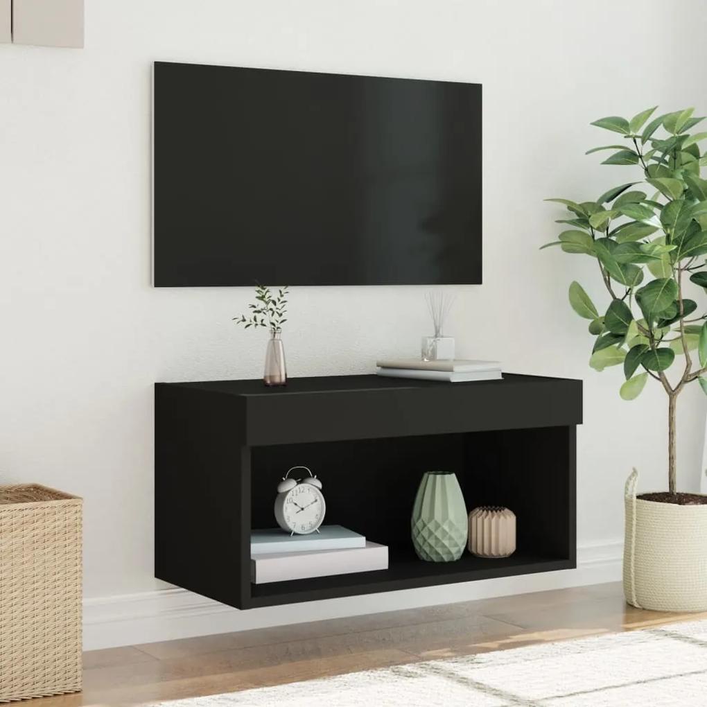vidaXL TV skříňka s LED osvětlením 60 x 30 x 30 cm [837129] Barva: Bílá