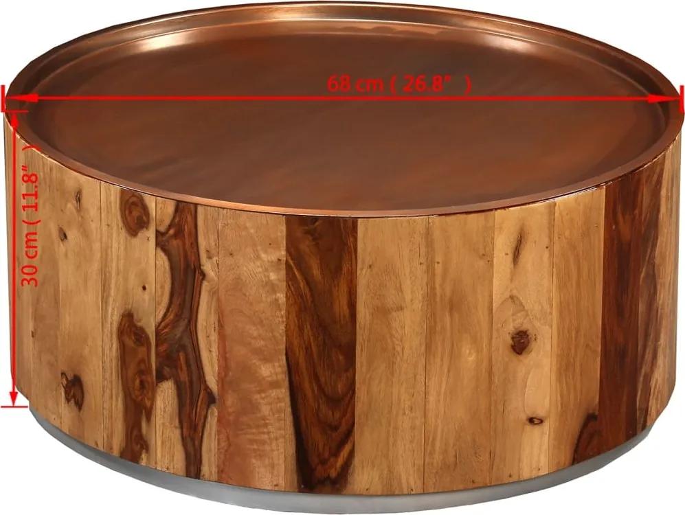 vidaXL Konferenční stolek 38 x 45 cm masivní recyklované dřevo [244925] Barva: Vícebarevný