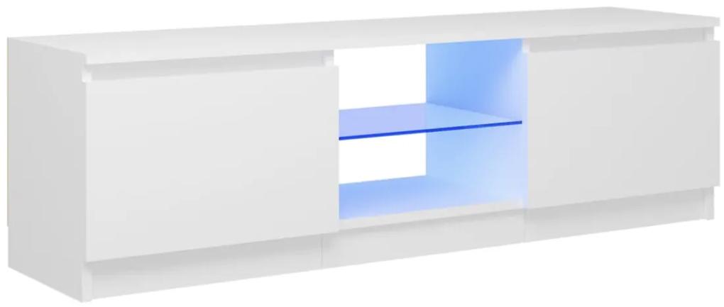 vidaXL TV skříňka s LED osvětlením bílá 120x30x35,5cm
