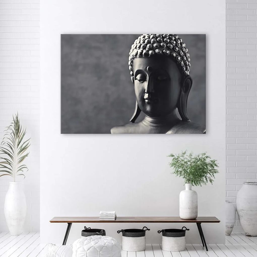 Obraz na plátně Buddha Šedé pozadí - 60x40 cm