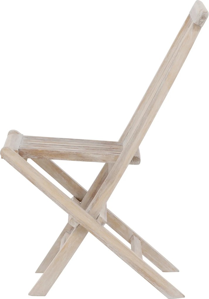 Zahradní jídelní židle Keňa – bílá / šedá – 47 cm