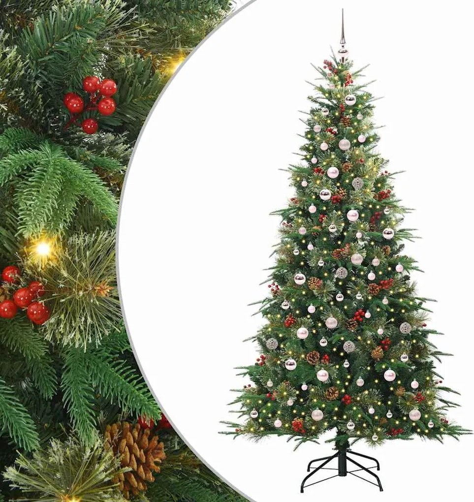 Umělý Skládací Vánoční Strom s stojanem Zelená 240 cm PE a PVC 3397447