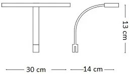 LED nástěnné zrcadlové svítidlo Ideal Lux Toy Linear AP1 005225