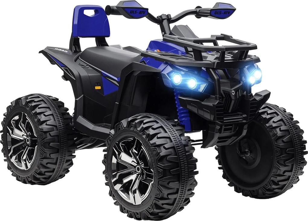 HOMCOM 12V Elektrická čtyřkolka pro děti 3-5 let 3-8 km/h, Dětské elektrické auto s hudbou, MP3, USB, TF kartou, světlomety a pedálem, v PP a kovu, 10