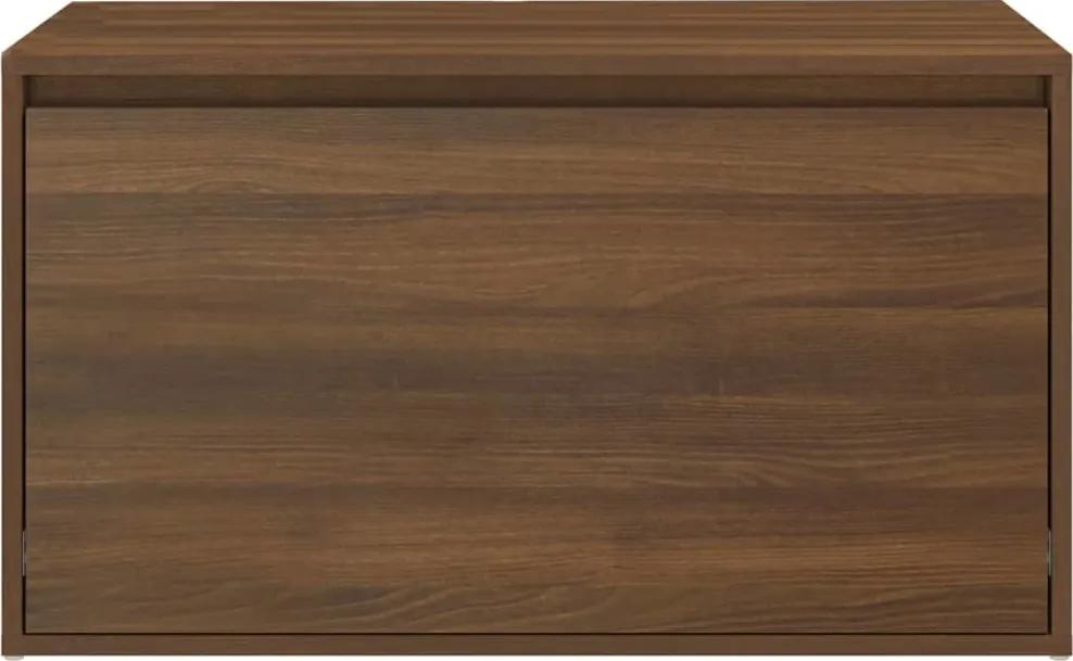 vidaXL Lavice do předsíně 80 x 40 x 45 cm dřevotříska [816049] Barva: hnědý dub