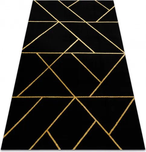 Kusový koberec Emerald geometric 1012 black and gold, 120x170, čierna, chodba / predsieň, Dywany Łuszczów
