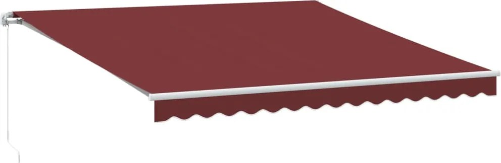 Ručně zatahovací markýza burgundská 400 x 350 cm 3214982