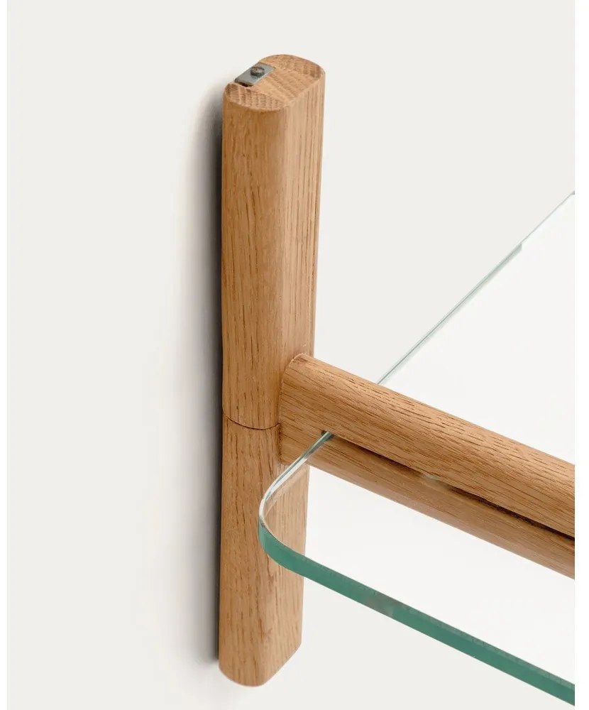Skleněný modulární policový systém v přírodní barvě 90x202x30,5 cm Sitra – Kave Home