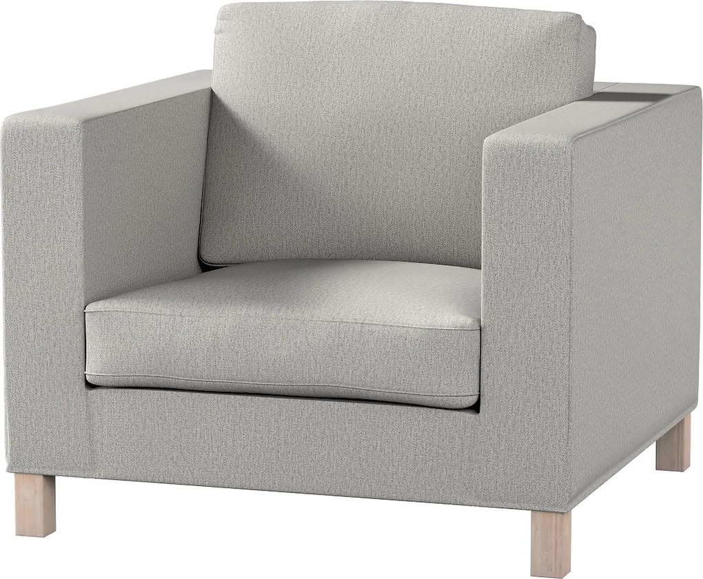 Potah na křesko IKEA Karlanda, krátký barva šedá látka pletený vzor