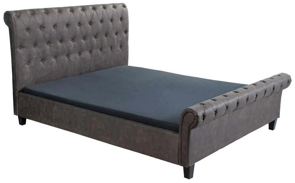 Designová postel Viviano 160 x 200 cm tmavě šedá