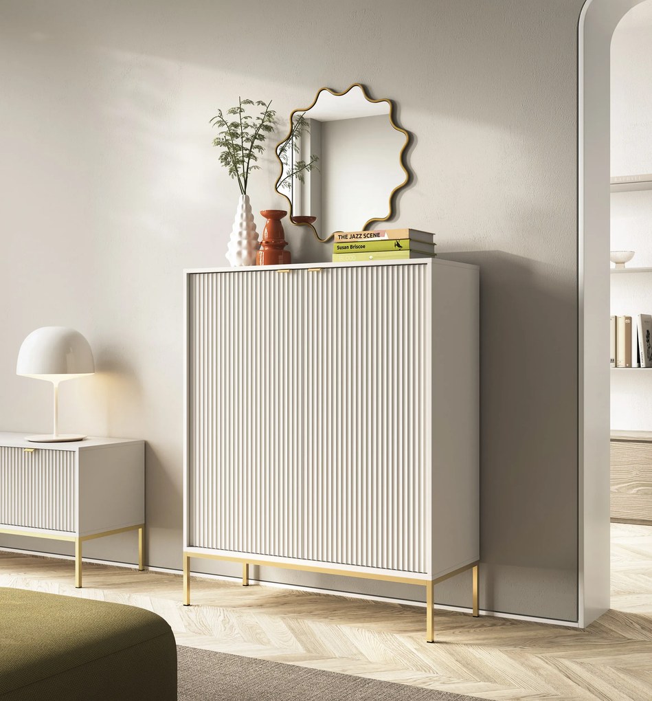 PCo Komoda NEMO K104, 104 cm Kašmír Dekor nohou: Černé