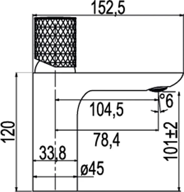 Mereo Mereo, Umyvadlová stojánková baterie diamant, Viana, bez výpusti, chrom, MER-CBE10101A