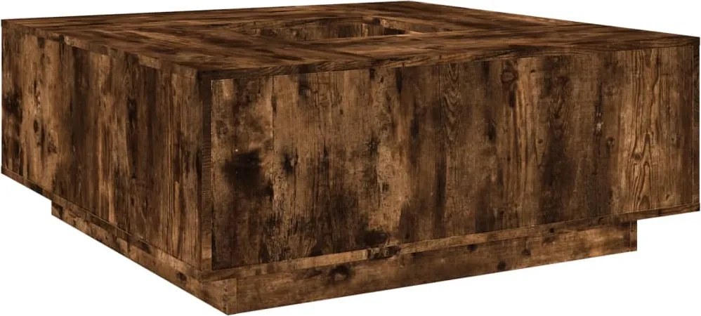 Konferenční stolek kouřový dub 100x100x40 cm kompozitní dřevo 3284053