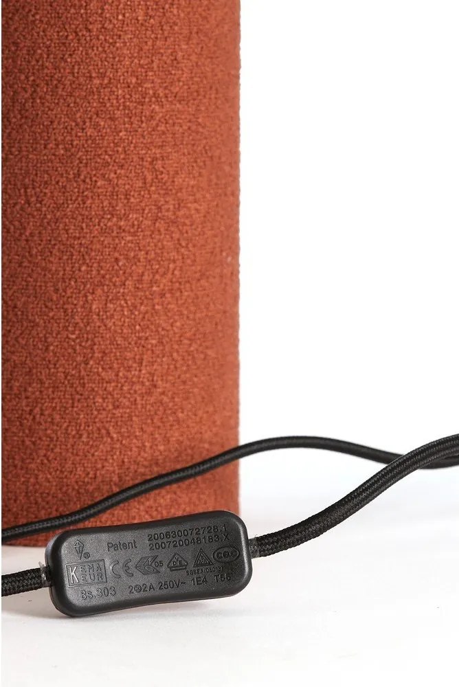 Stolní lampa v cihlové barvě s textilním stínidlem (výška 50 cm) Musaby – Light & Living