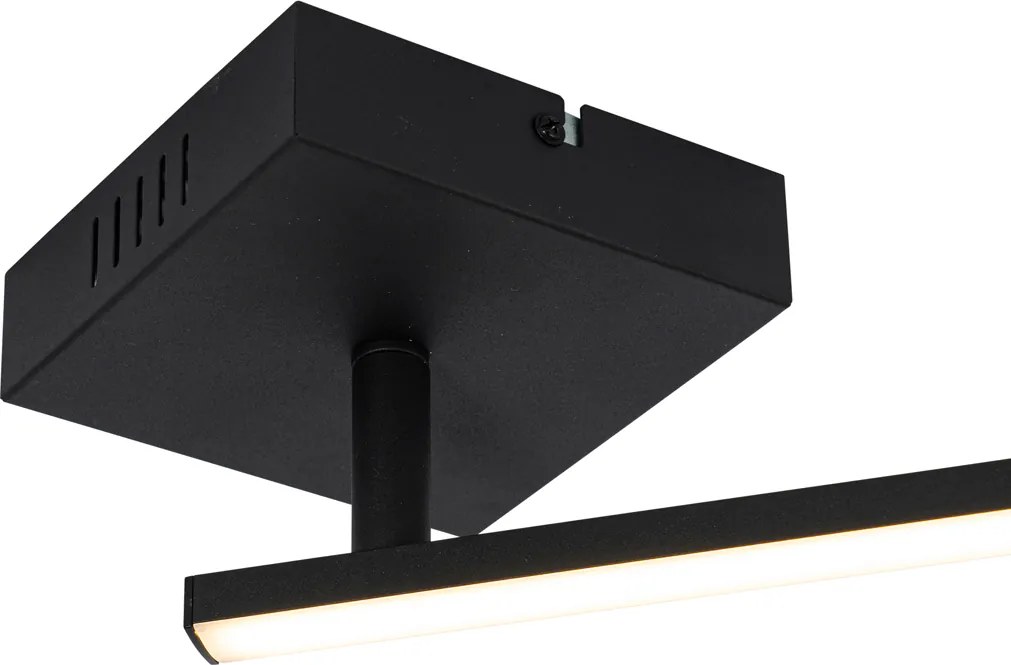 Stropní lampa černá 150,8 cm vč. LED 3-stupňový stmívač nastavitelná - Annuschka