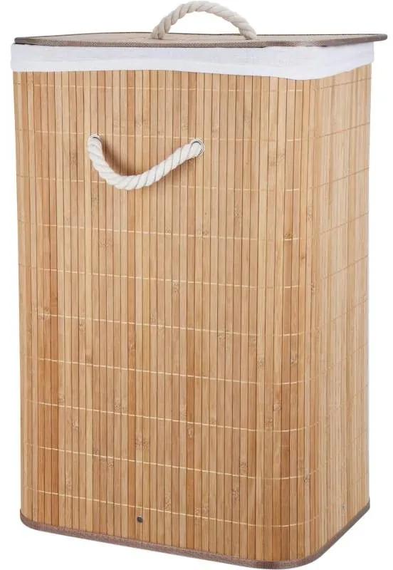 Koš na prádlo bambus 40 x 30 x 60 cm přírodní