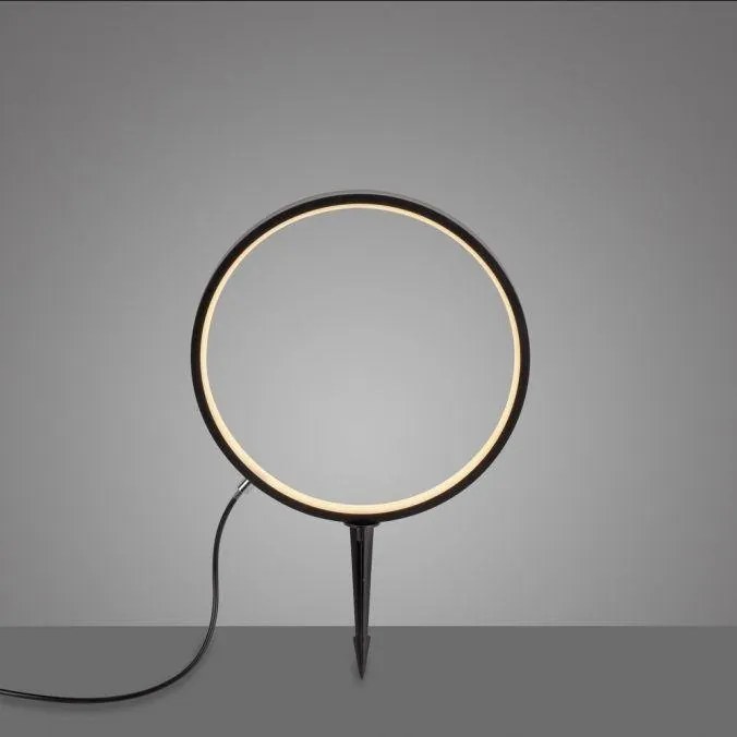 LD 19510-18 ZIRKULU LED venkovní svítidlo se zápichem průměr 32cm černá IP65 s časovačem do zahrady 3000K - JUST LIGHT