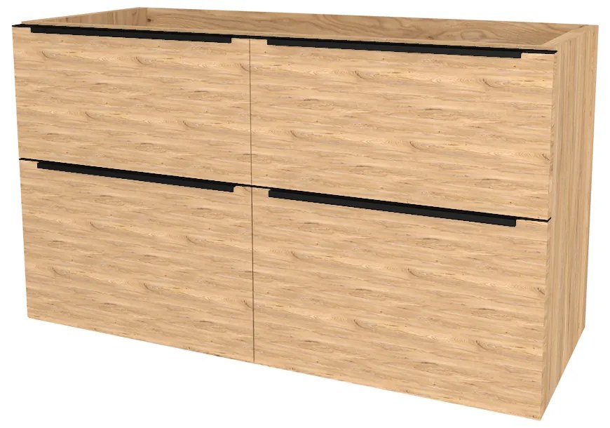 Mereo Mereo, Mailo, koupelnová skříňka 121 cm, černé madlo, Multidecor, CN593SBJASH