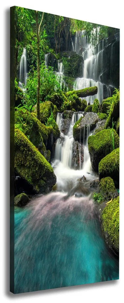 Wallmuralia Foto obraz na plátně Vodopád v džungli 50x125 cm