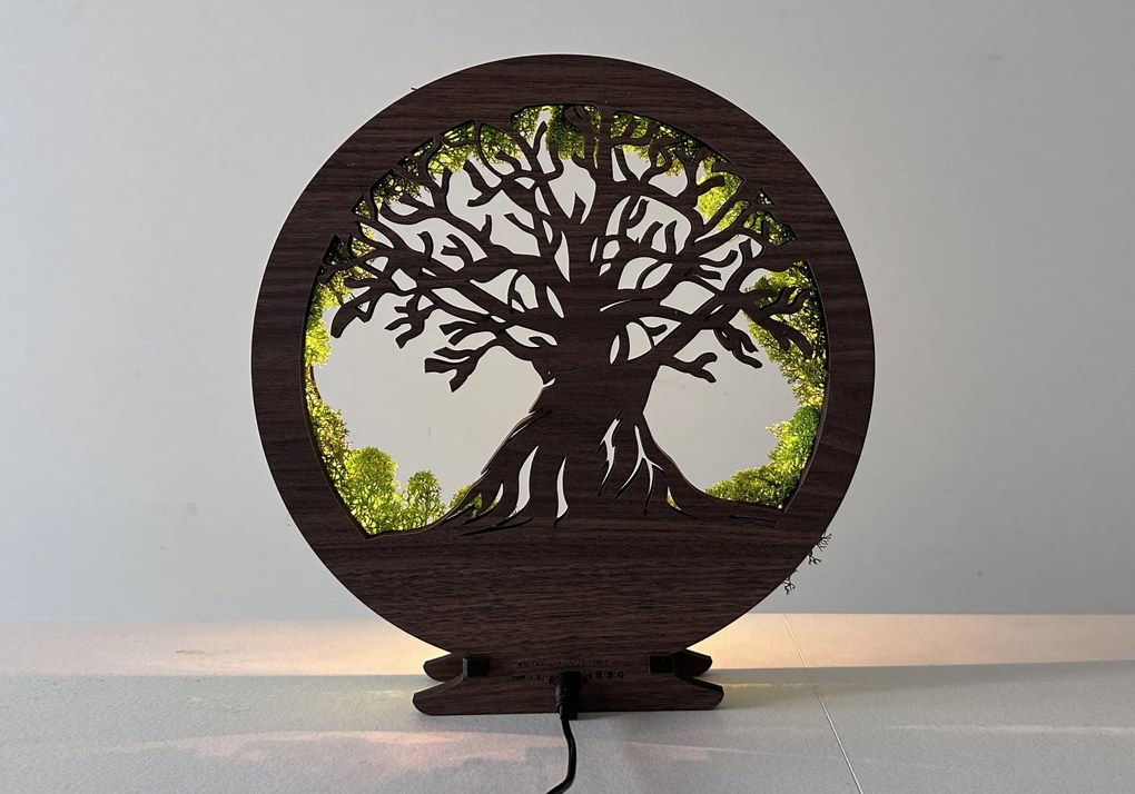 Li-Go "Mech a strom" lampa 30x31cm provedení povrchu: bříza