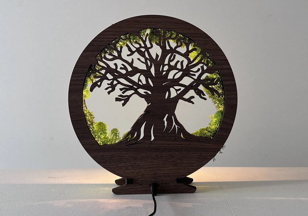 Li-Go "Mech a strom" lampa 30x31cm provedení povrchu: dub