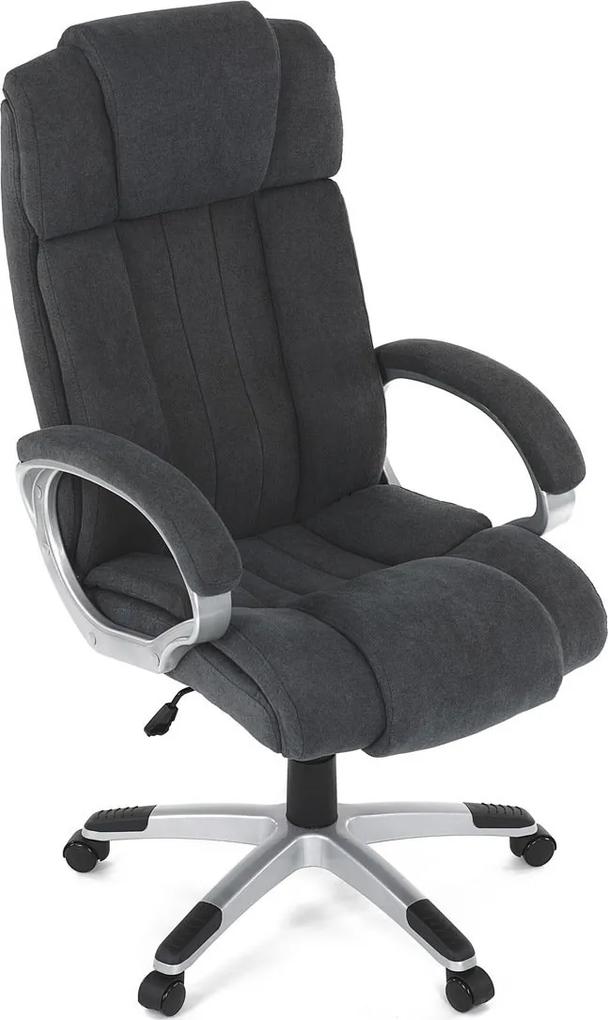 Autronic Kancelářská židle, plast ve stříbrné barvě, šedá látka, kolečka pro tvrdé podlahy KA-L632 GREY2