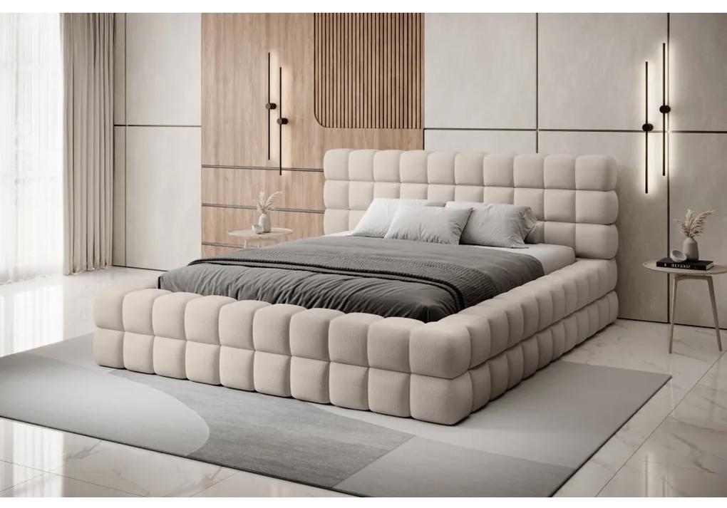 Eltap Čalouněná postel Dizzle Materiál a barva potahu: Jaffray 01 - bílá, Rozměry (cm): 140x200