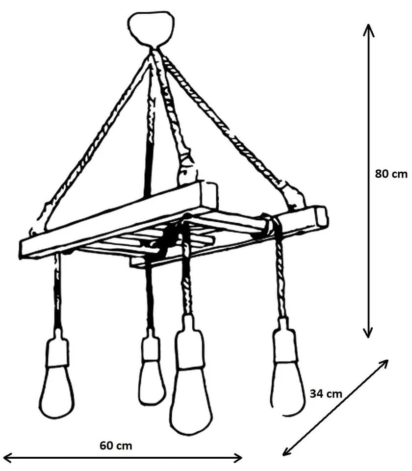 Hnědé závěsné svítidlo Halat – Opviq lights